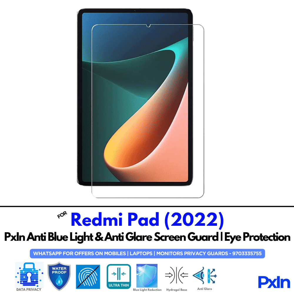 Anti Blue Light & Anti Glare Screen Guard for Redmi Pad (2022) - PxIn