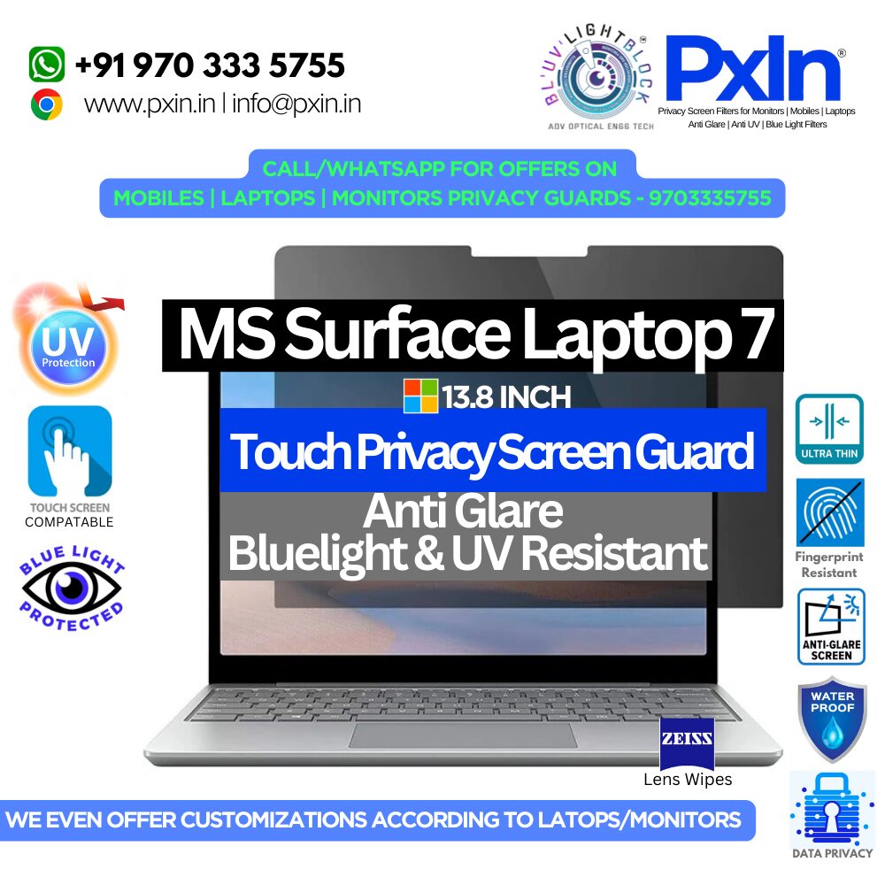 MS Surface Laptop - 7, 13.8 Inch Privacy Screen Protector | Anti glare ...