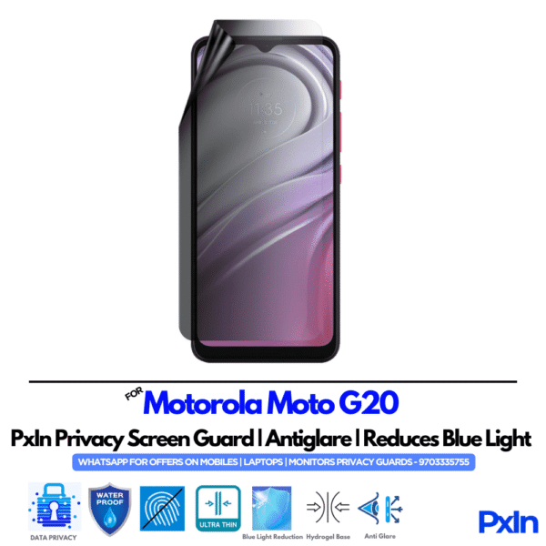 Privacy Screen Guard for Motorola Moto G20 Mobile | No.1