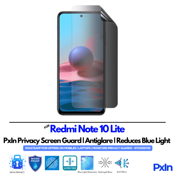 Privacy Screen Guard for Redmi Note 10 Lite Mobile | No.1