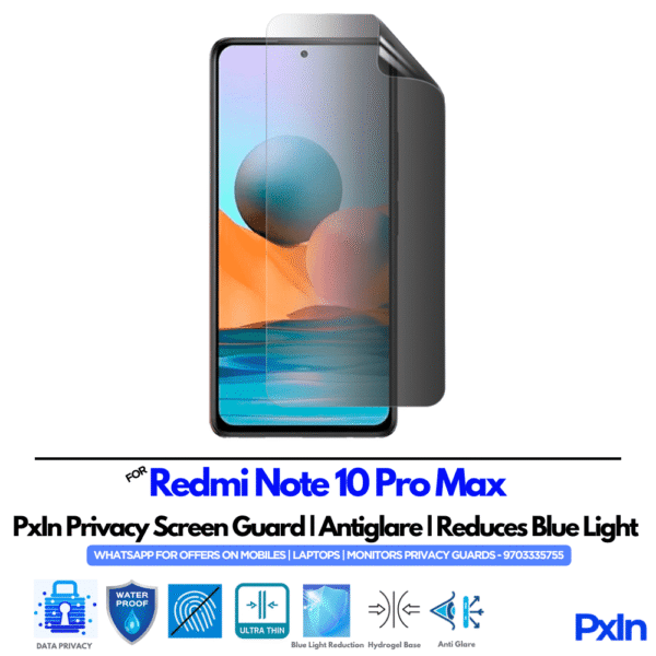 Privacy Screen Guard for Redmi Note 10 Pro Max Mobile | No.1