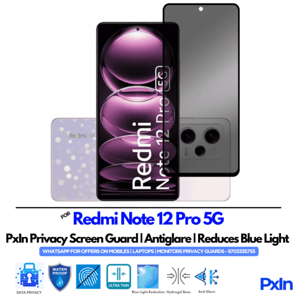Privacy Screen Guard for Redmi Note 12 Pro 5G Mobile | No.1