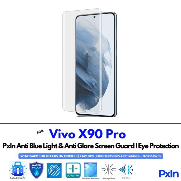 Anti Blue Light and Anti Glare Screen Guard for VIVO X90 Pro Mobile | Pxin