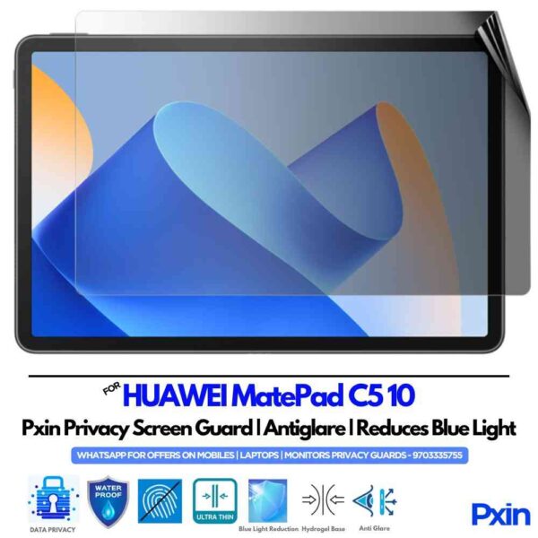 Privacy Screen Guard (Anti-Blue & Anti-Glare) for Huawei MatePad C5 10 ...